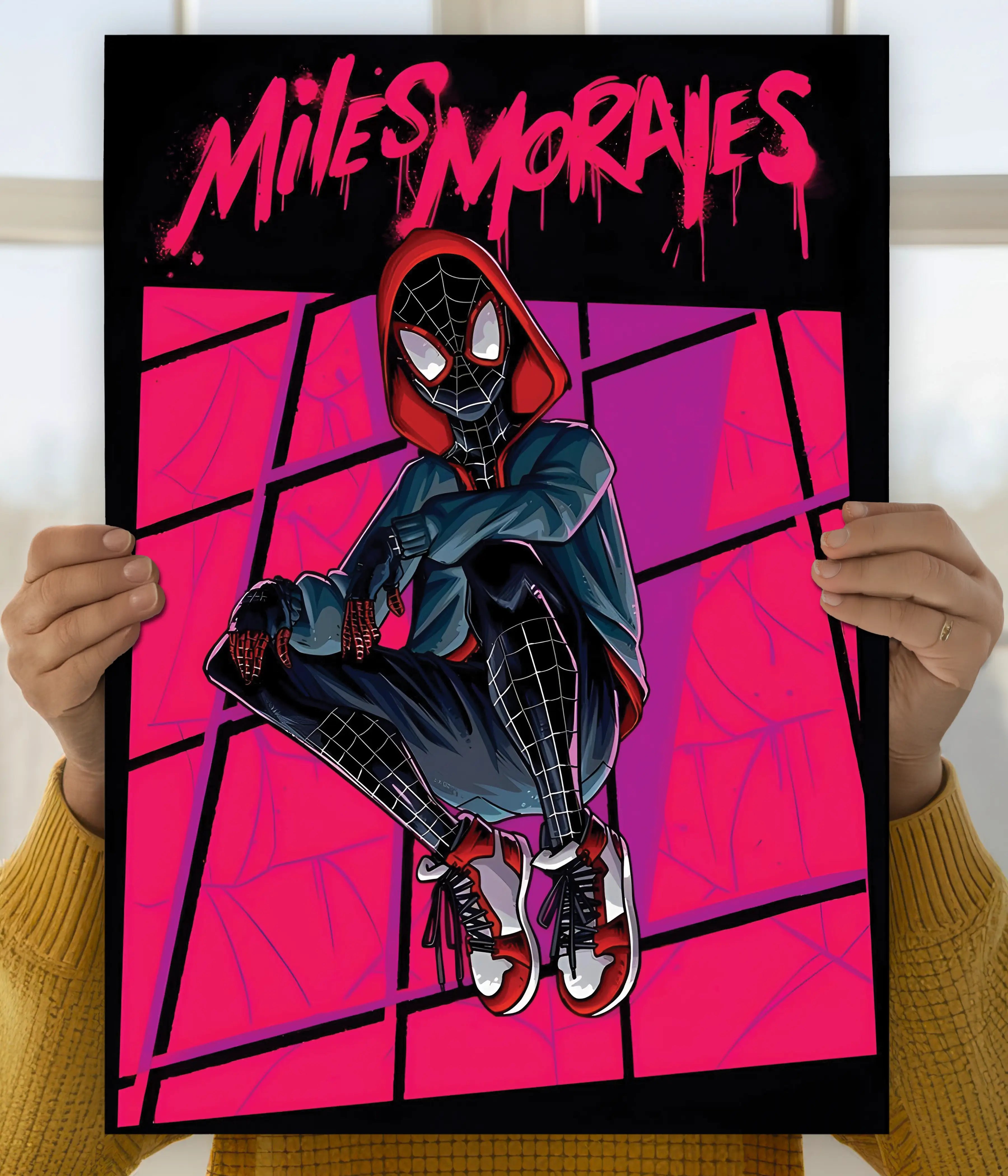 Miles Morales Poster Spider Verse Marvel Superhero Poster Everanta