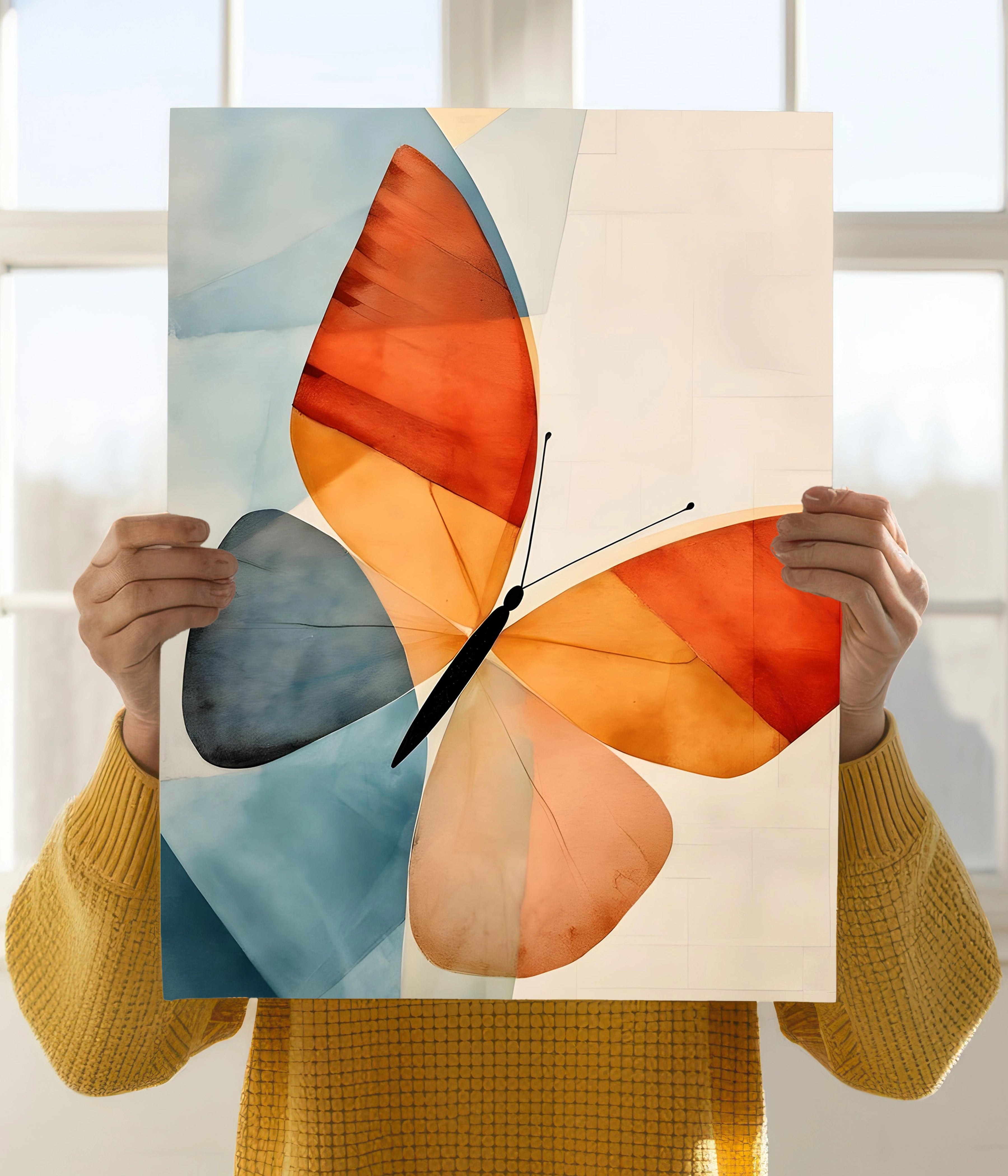 Beautiful Butterfly Abstract Wall Poster | Buy Online at Everanta