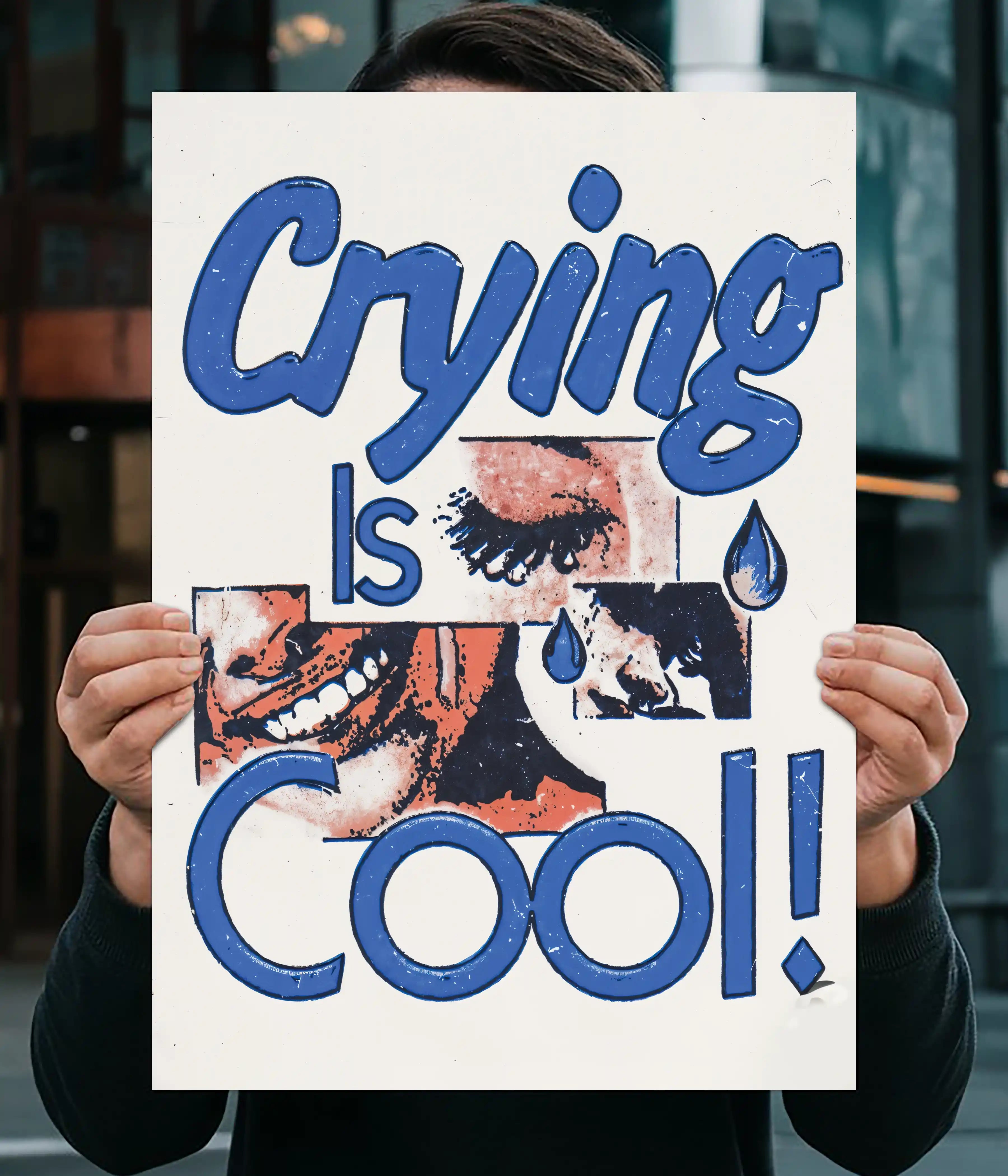 Crying Is Cool Aesthetic Poster | Everanta