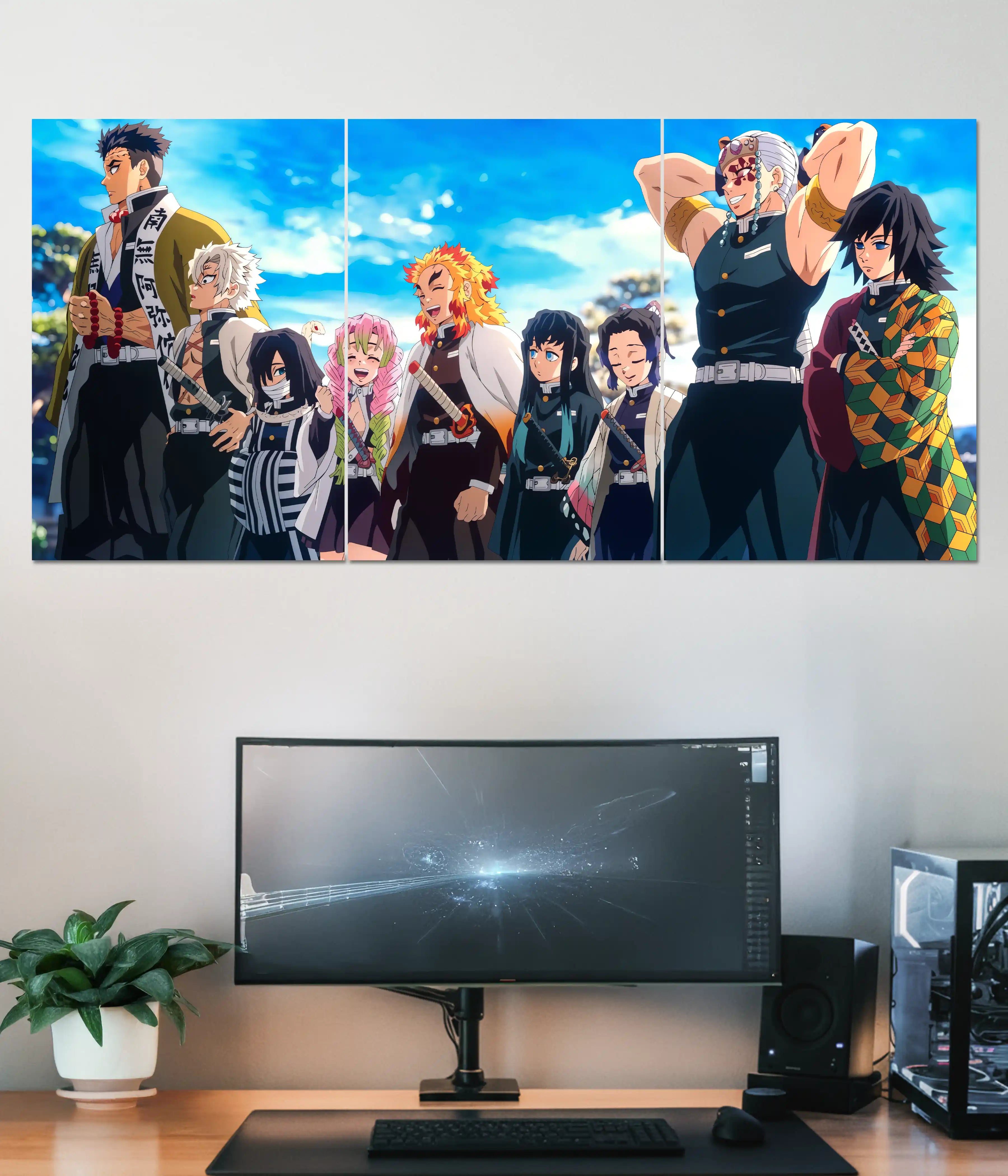 Demon Slayer 9 Hashira Split Poster | Everanta