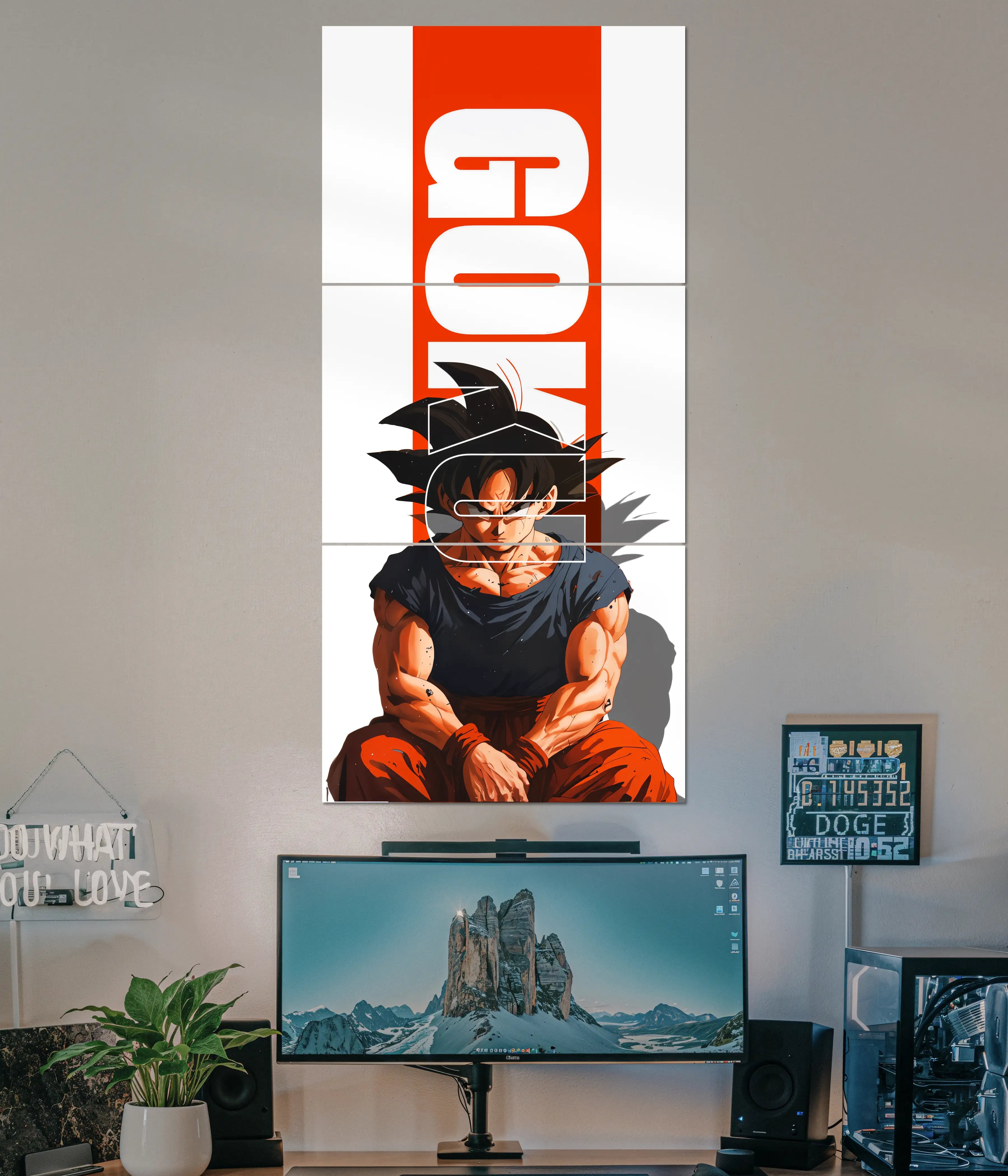 Goku Limit Breaker – Dragon Ball Z Split Poster | Everanta