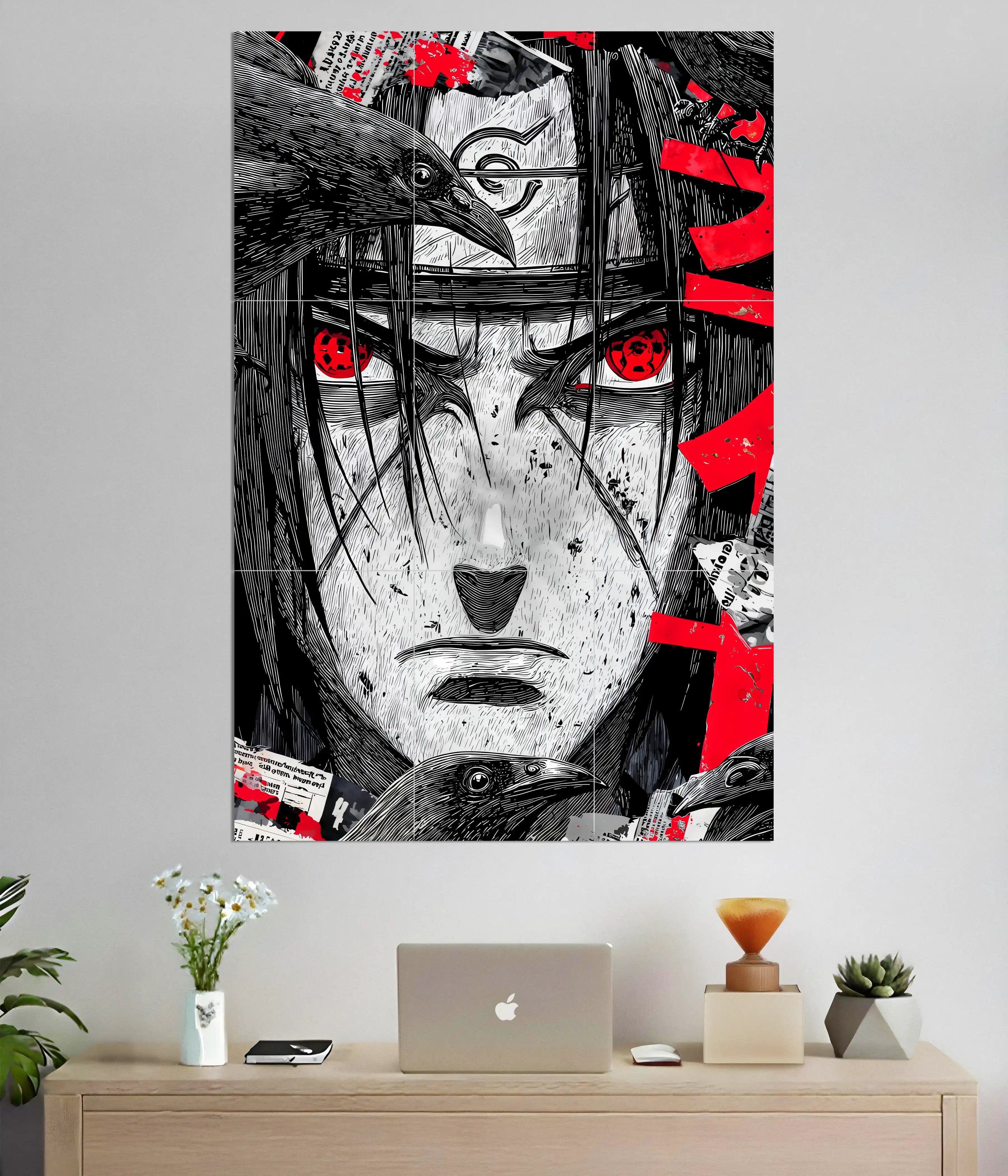 Itachi Uchiha Sharingan 9-Piece Split Poster | Everanta
