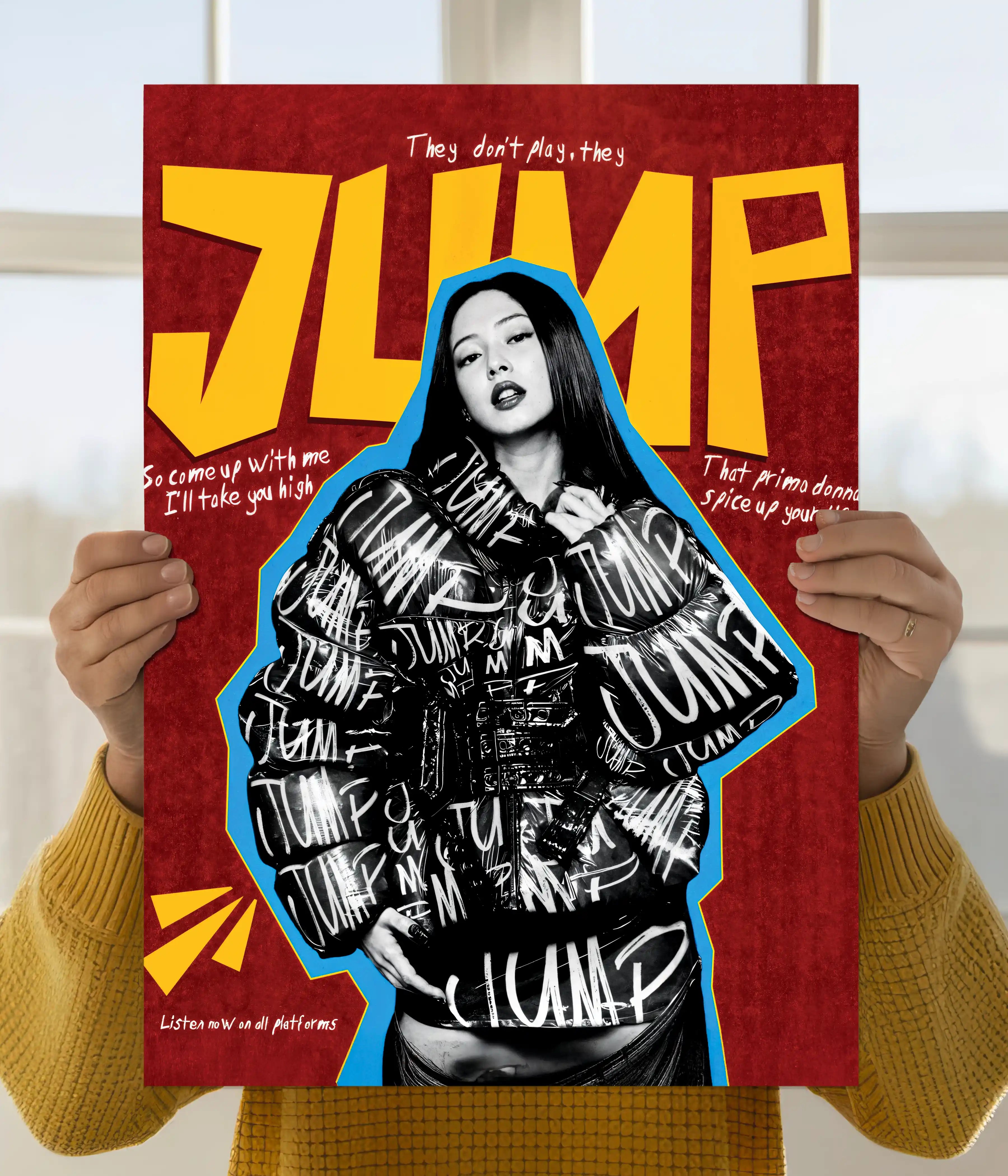 JUMP K-Pop Aesthetic Poster | Jennie Kim Singer | Everanta