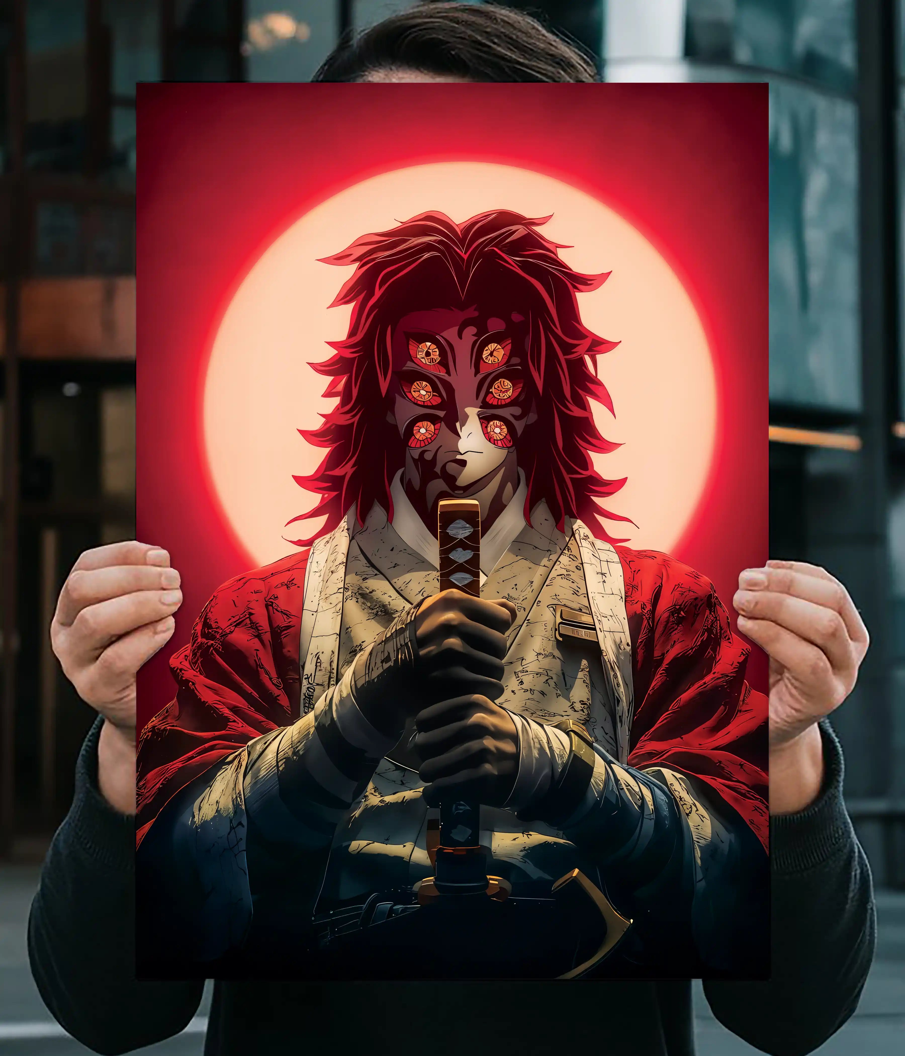 Kokushibo Six-Eyed Demon Poster - Demon Slayer Anime | Everanta