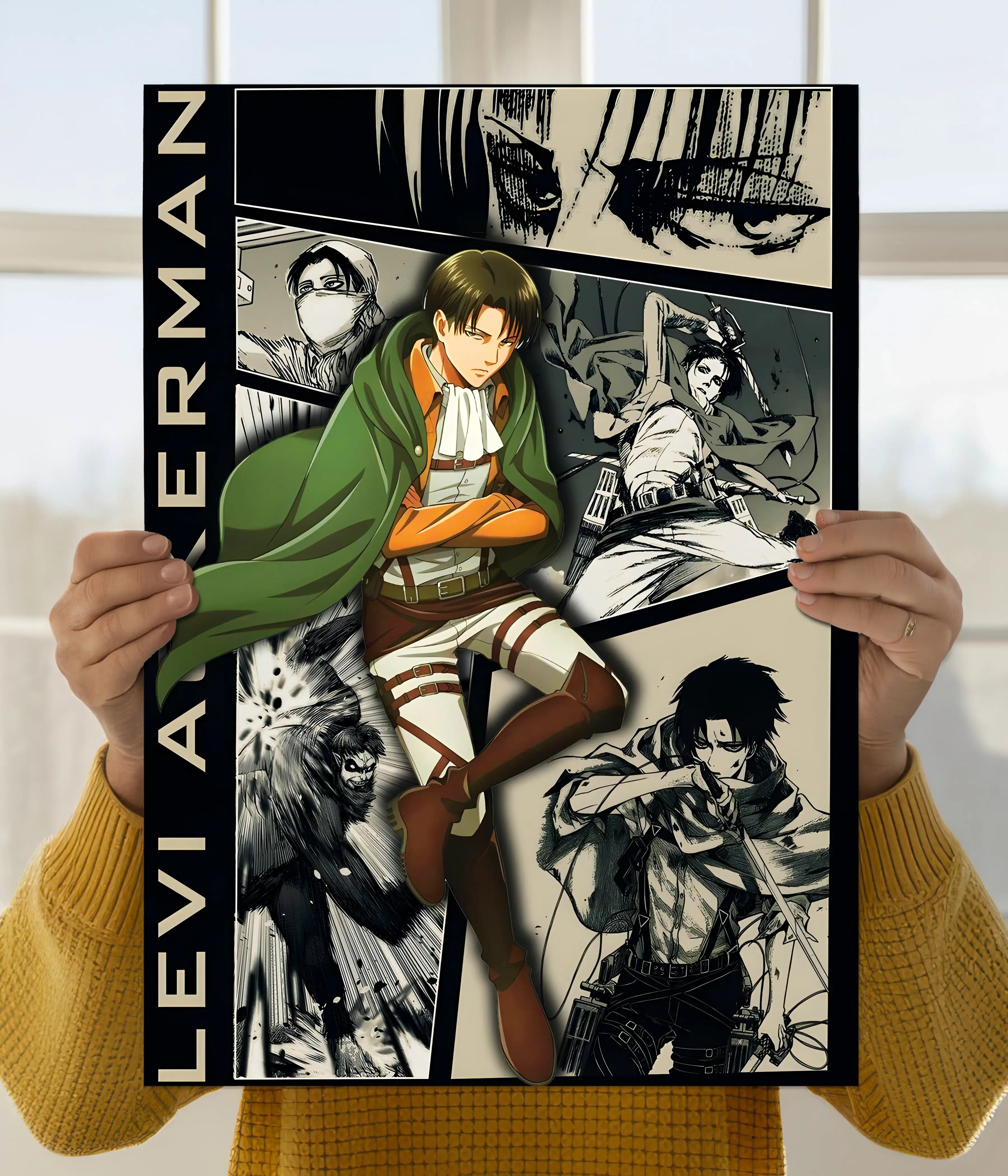Levi Ackerman AOT Poster – Attack on Titan Anime | Everanta