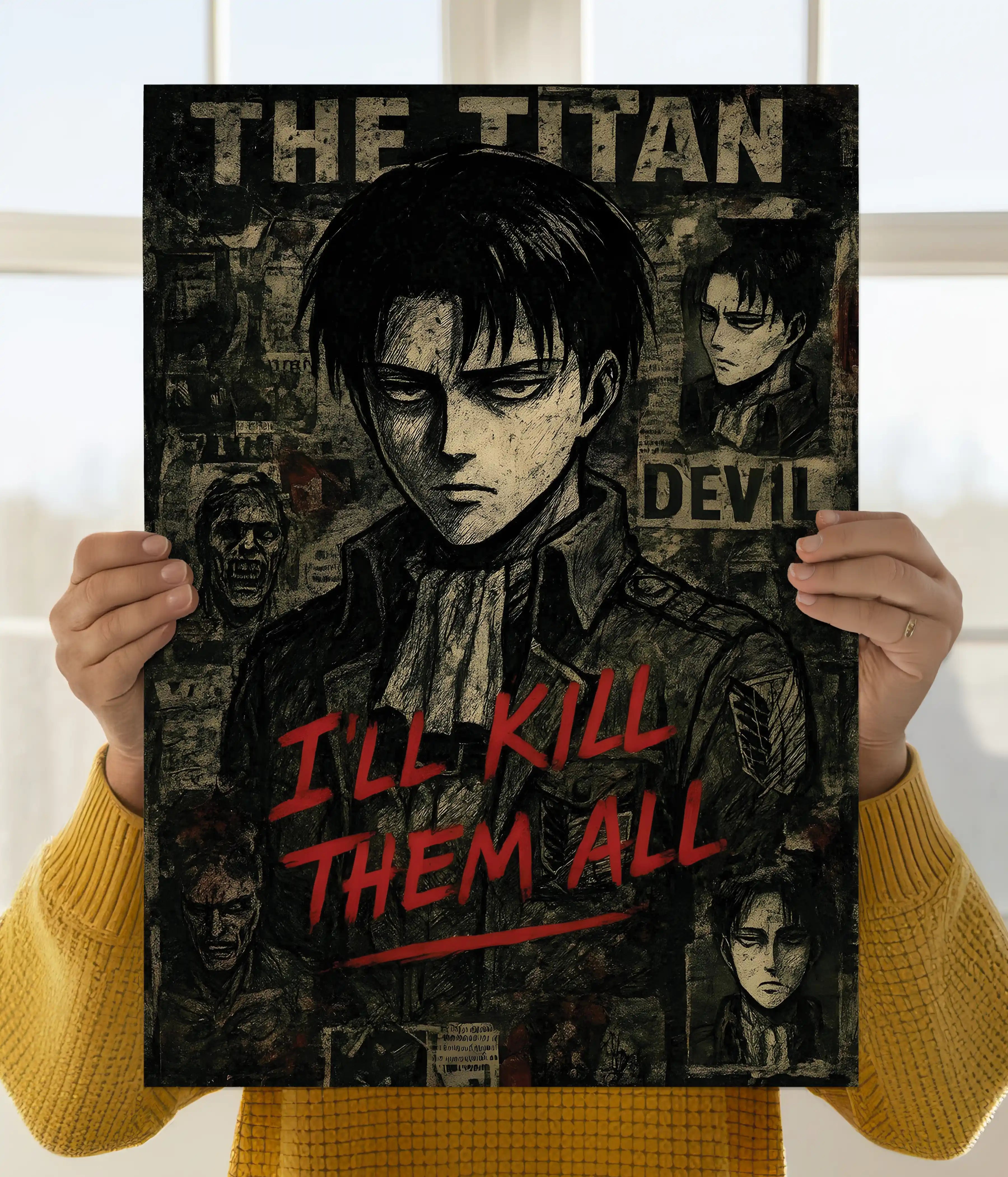 Levi Ackerman – I’ll Kill Them All Poster | Everanta