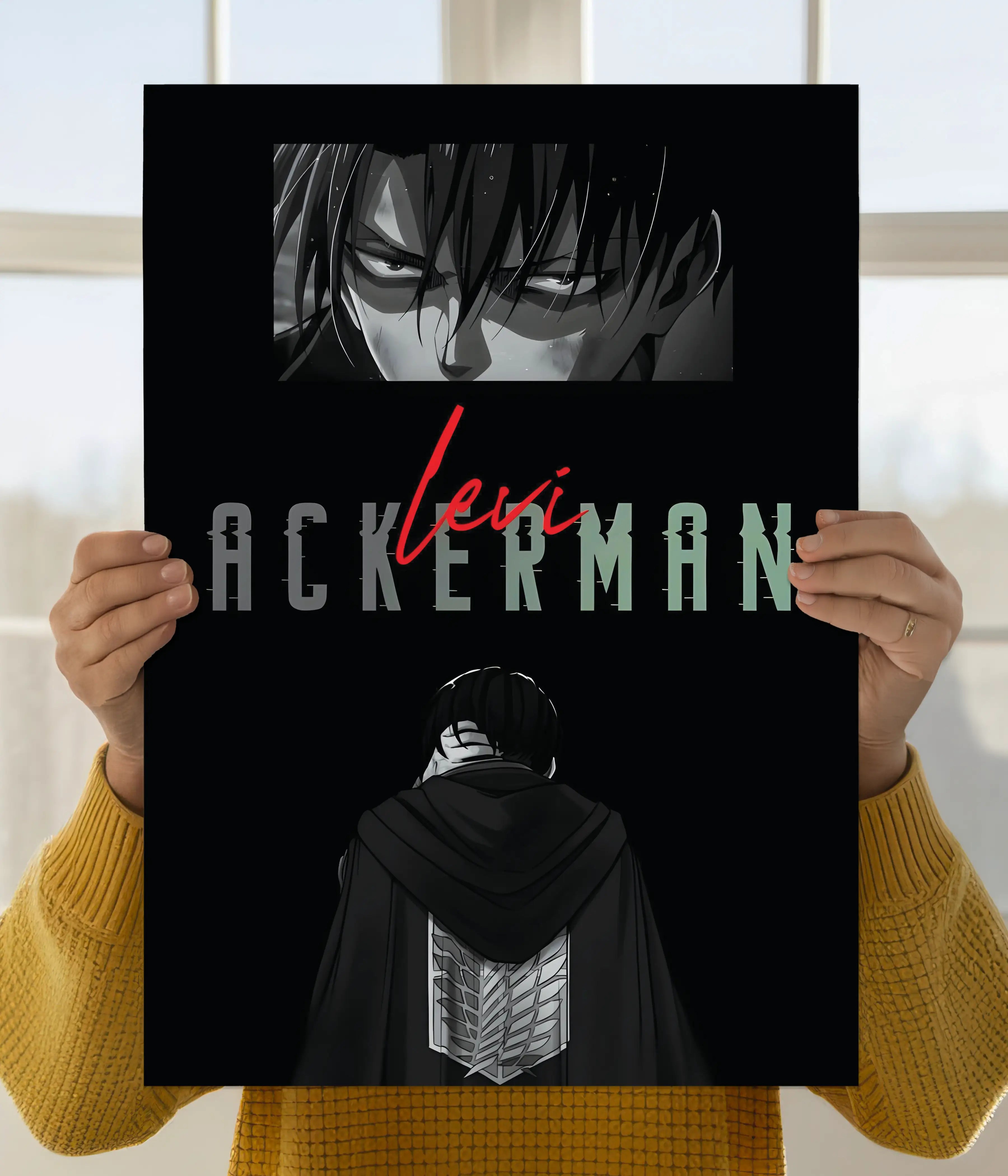 Levi Ackerman Shadow Poster – Attack on Titan Anime | Everanta