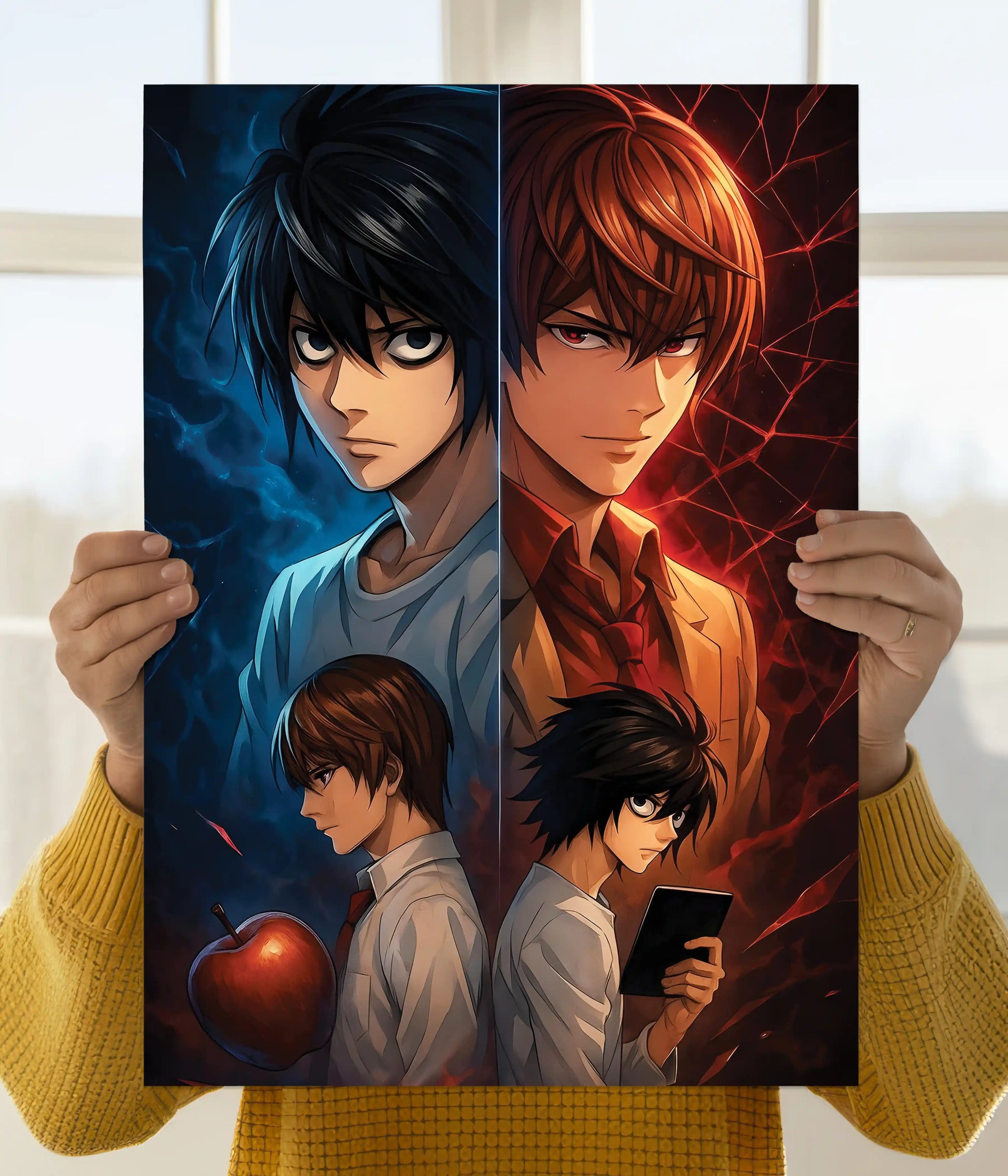 Light vs L – Battle of Justice Death Note Poster | Everanta