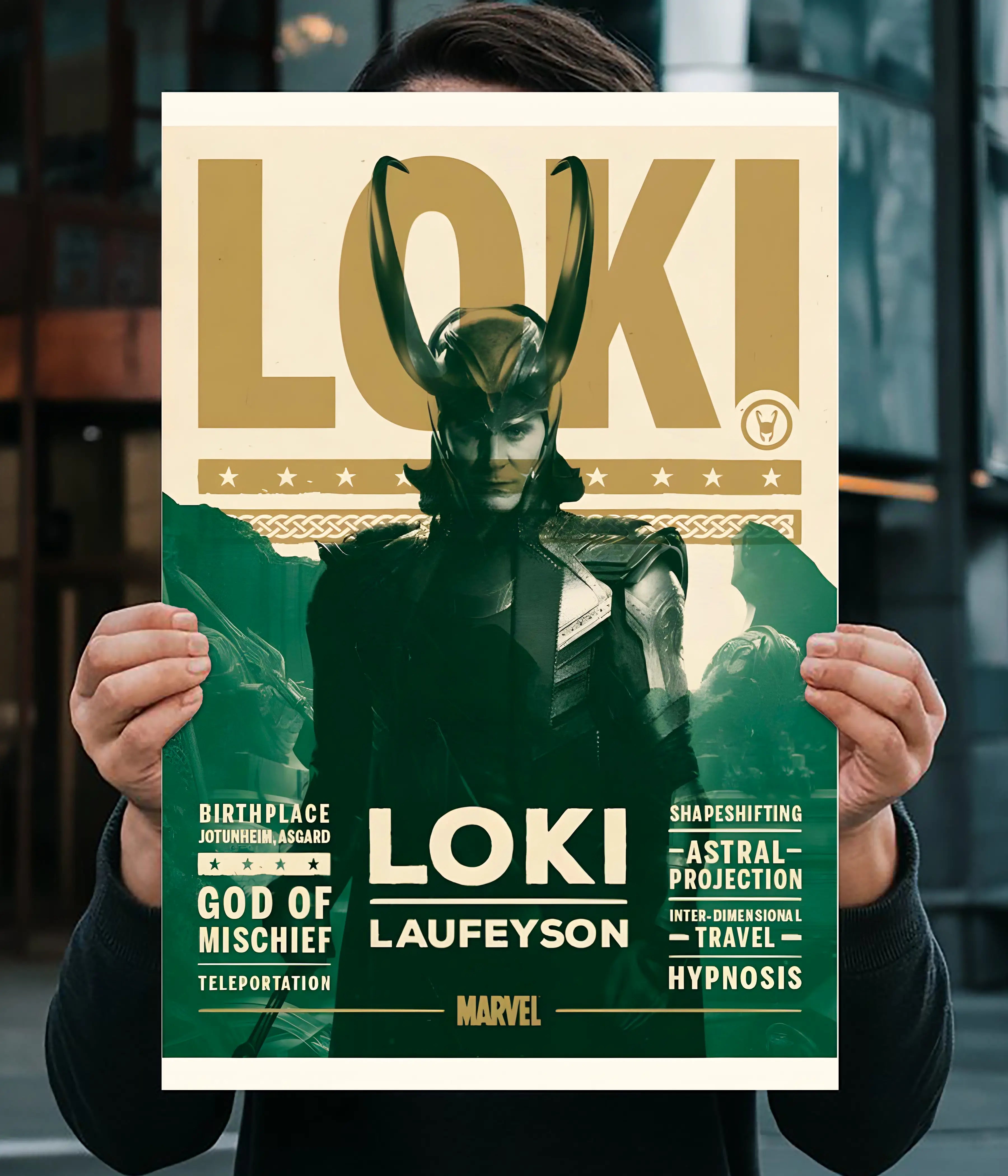 Loki Laufeyson – God of Mischief Marvel Wall Poster | Buy on Everanta