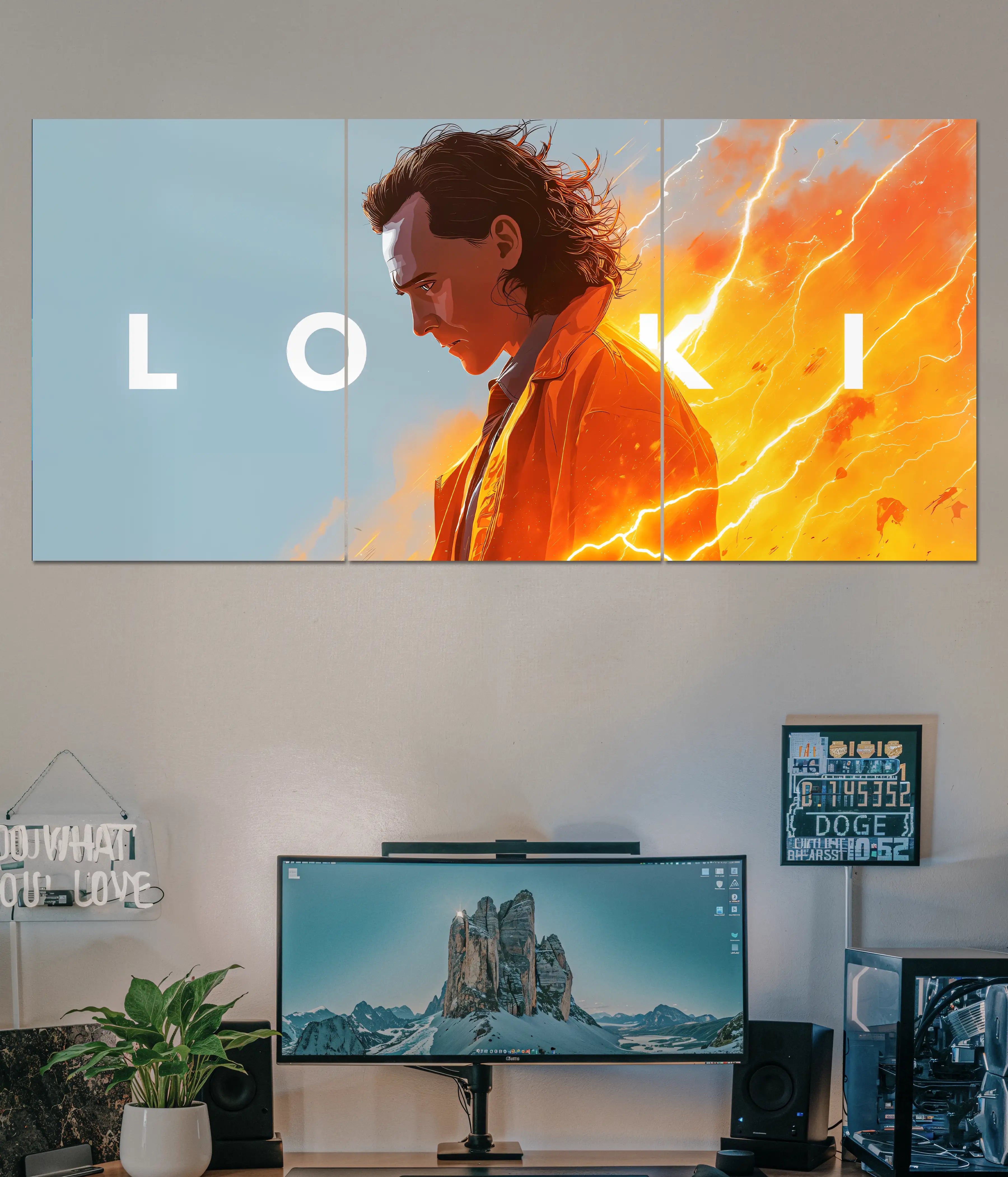 Loki TVA Split Poster – God of Mischief Marvel | Everanta