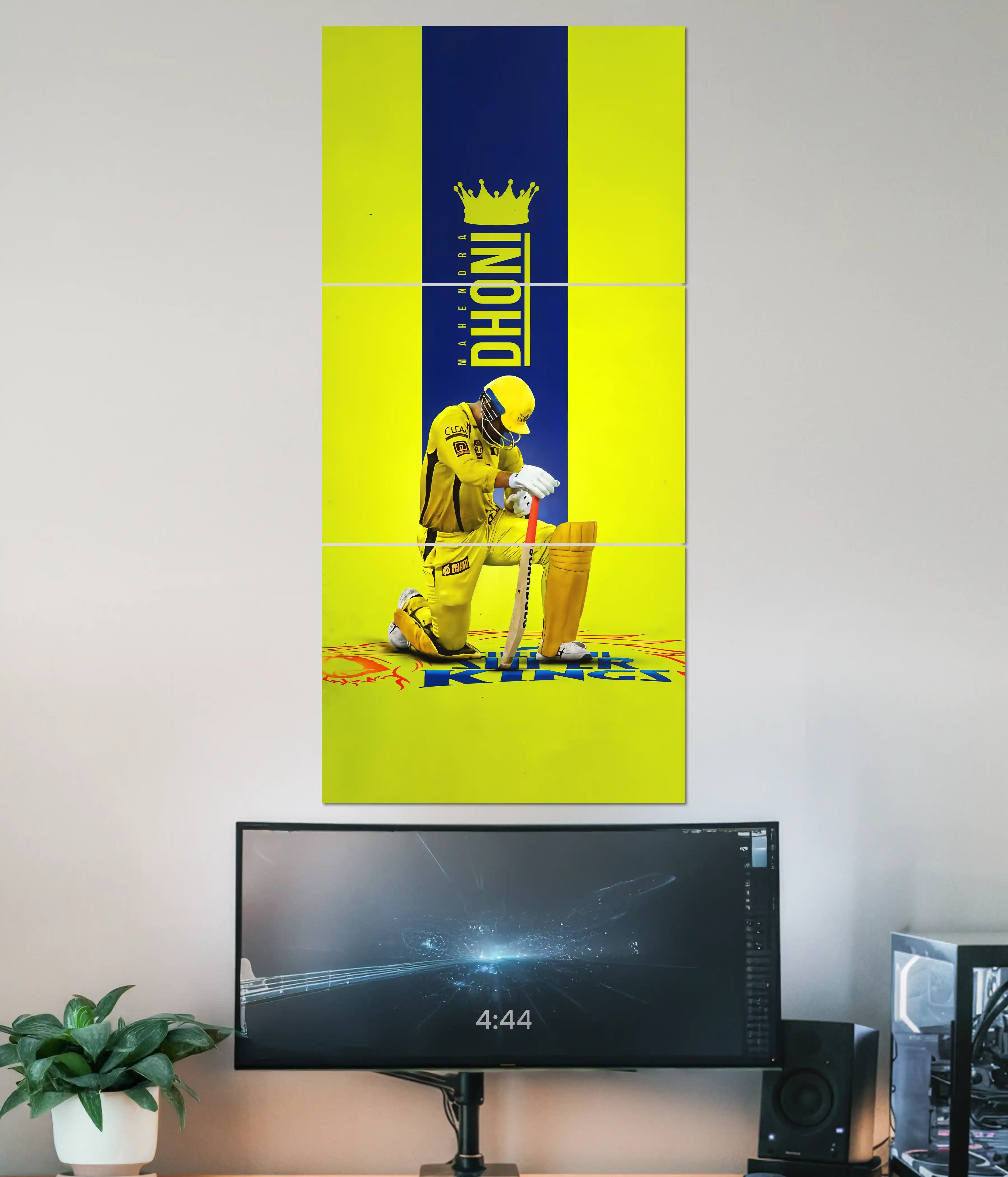 MS Dhoni – The King of Chennai Split Poster | Everanta
