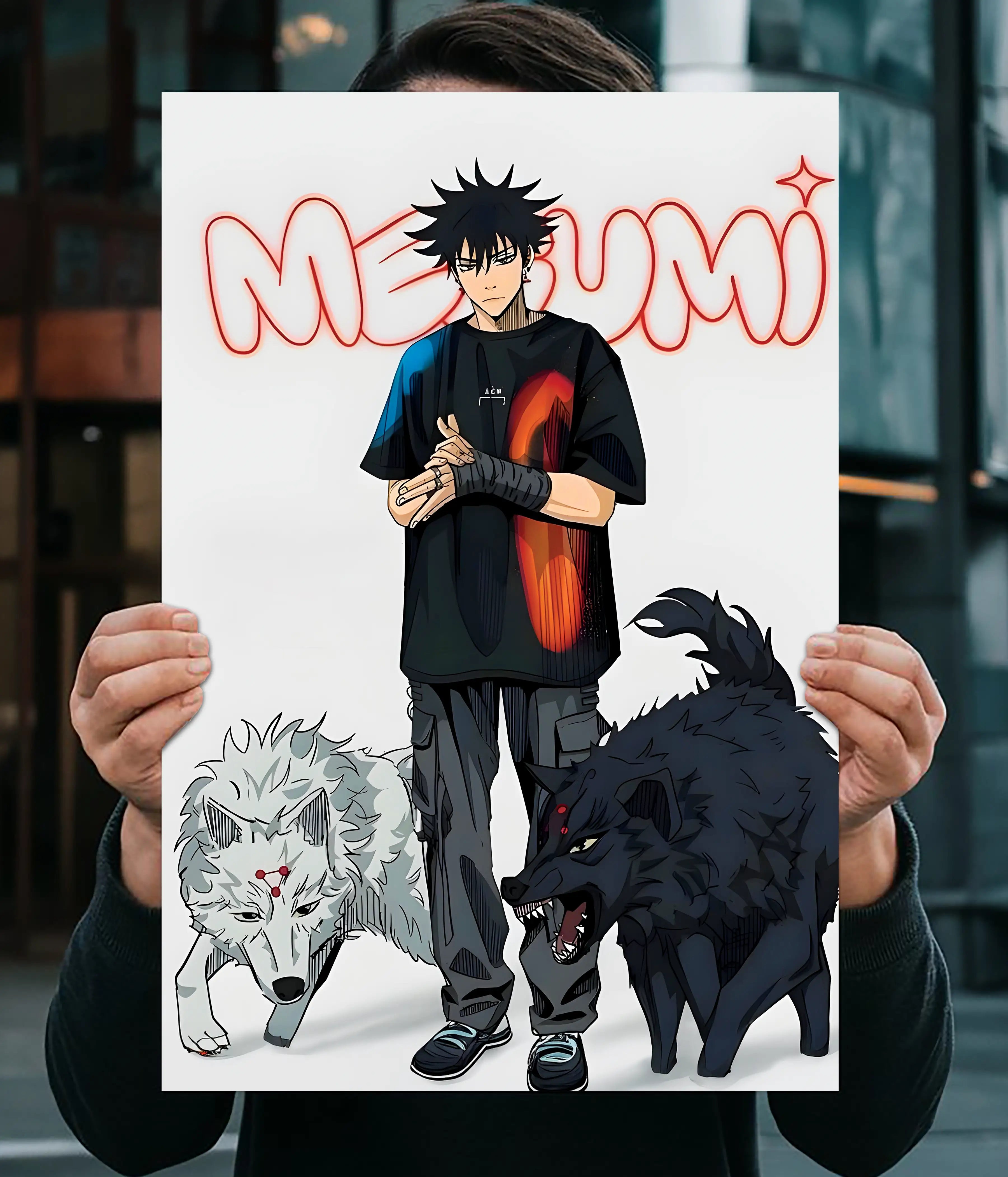 Megumi Fushiguro – Divine Dogs Jujutsu Kaisen Poster | Everanta