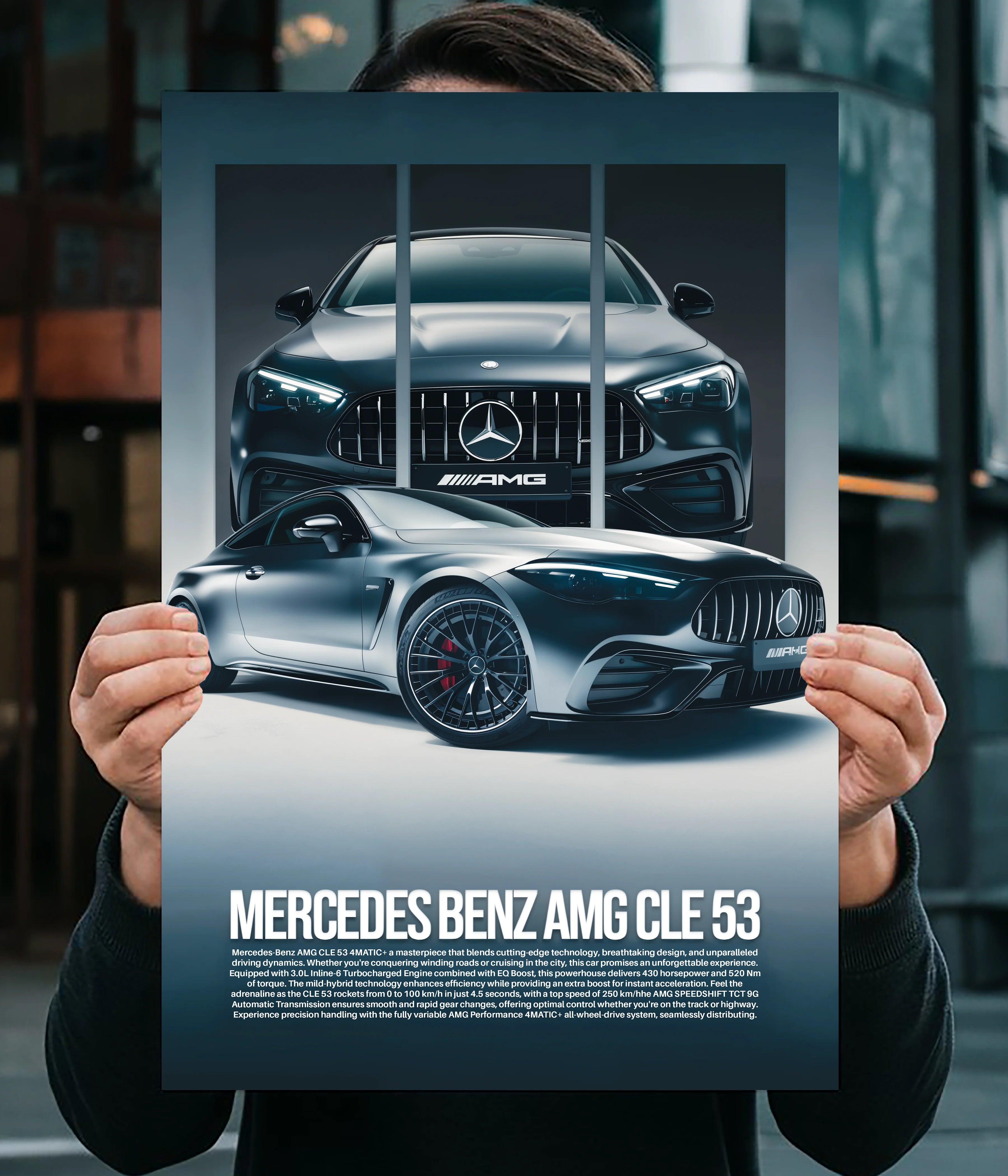 Mercedes-Benz AMG CLE 53 Wall Poster | Luxury Car Wall Art | Everanta