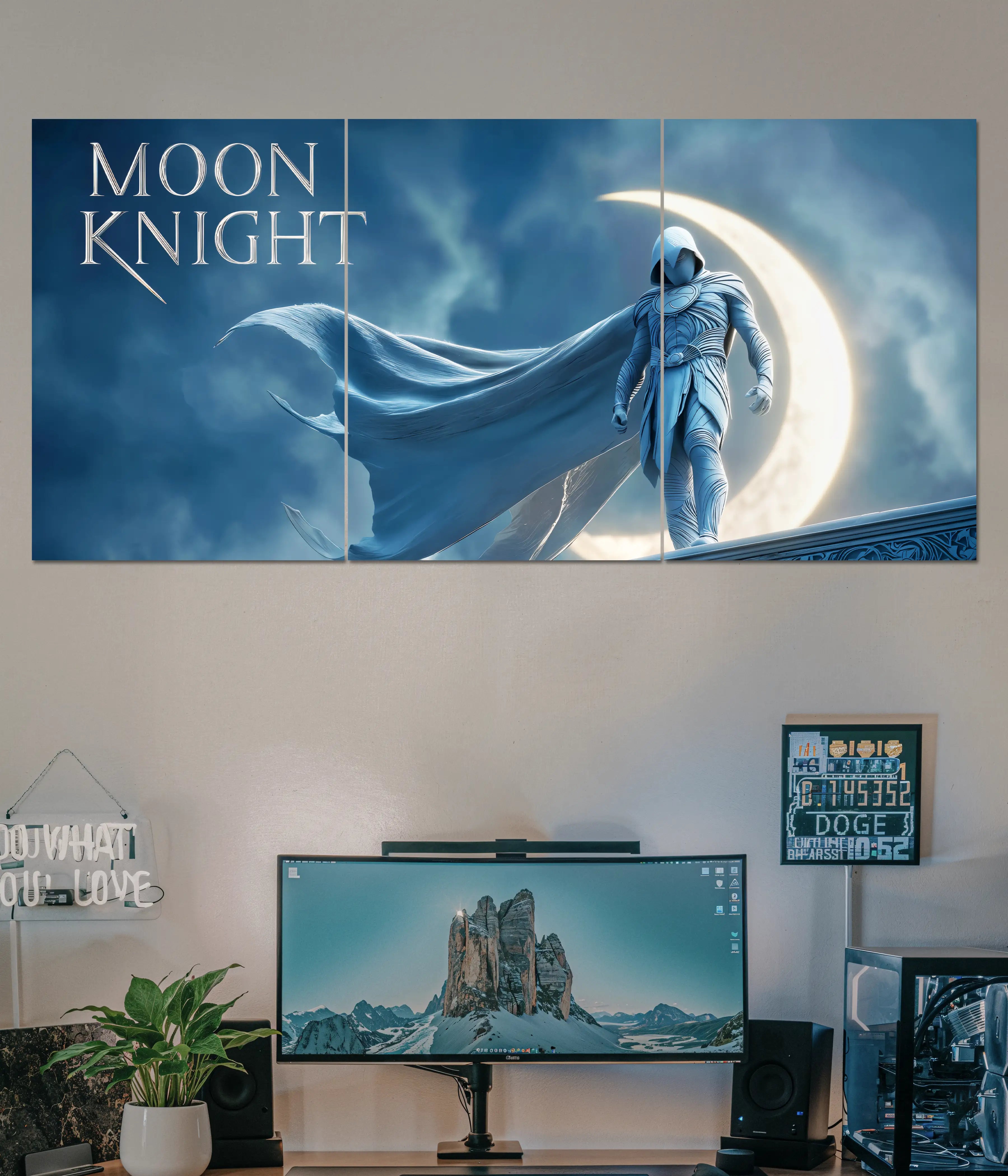 Moon Knight Split Wall Poster | Marvel Superhero | Everanta