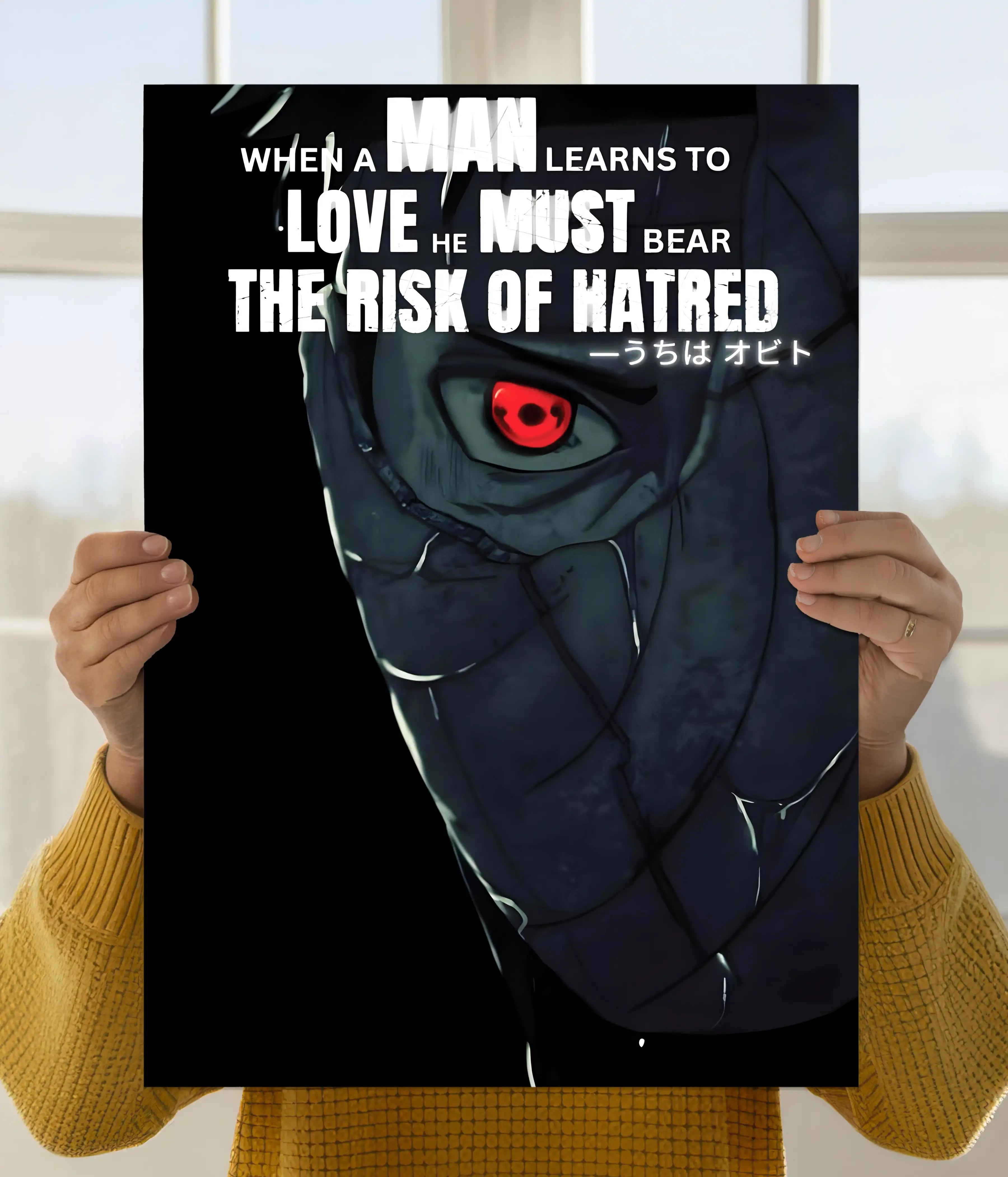 Obito Uchiha Hatred Quote Poster - Naruto Anime | Everanta