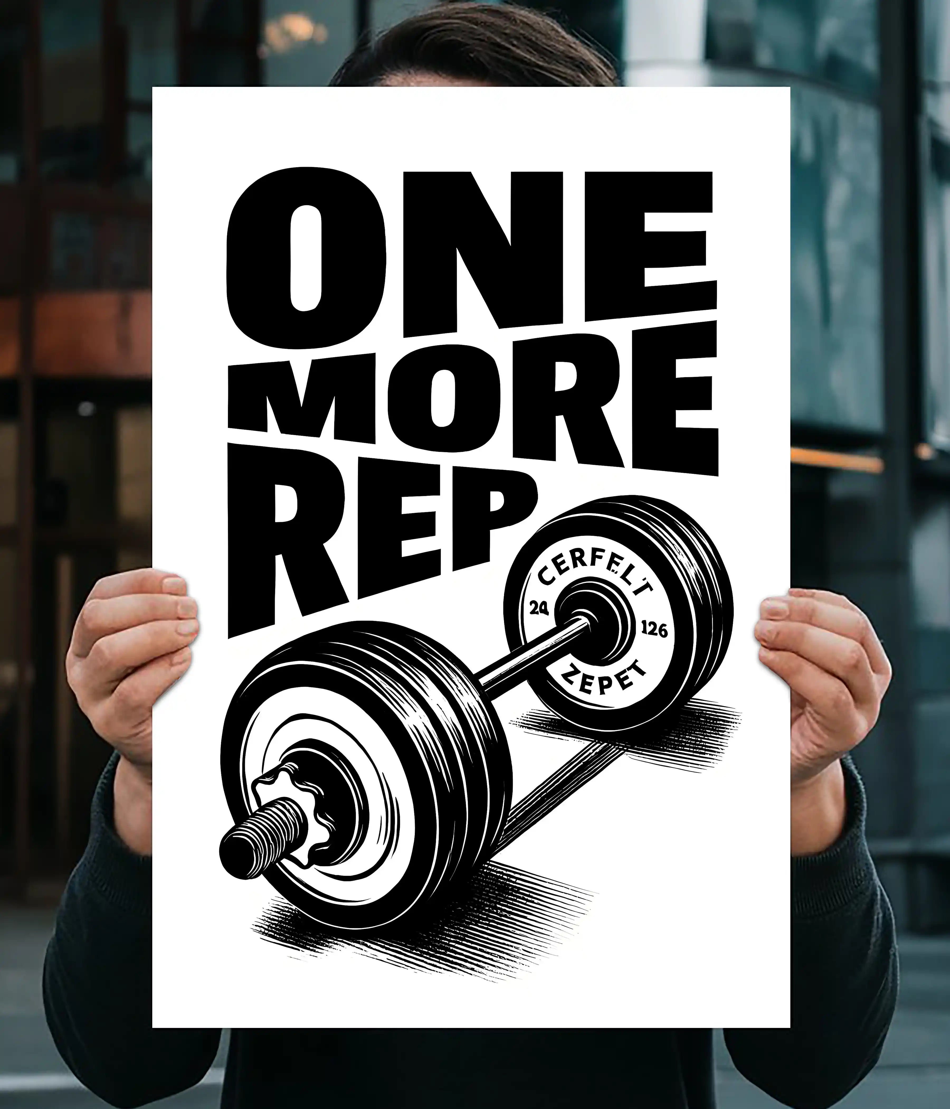 One More Rep Poster – Gym Motivation | Everanta