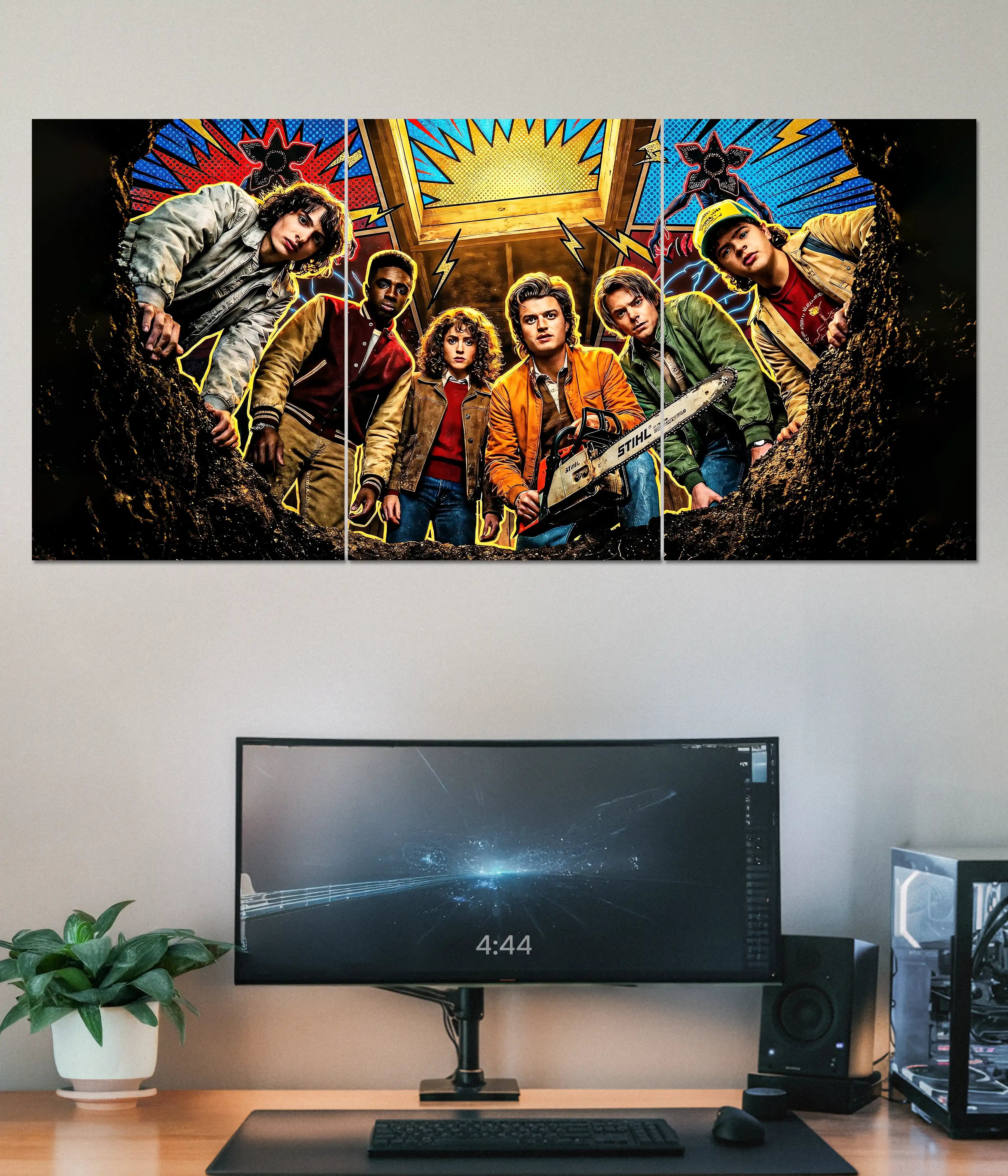 Stranger Things Hawkins Crew Split Poster | Everanta